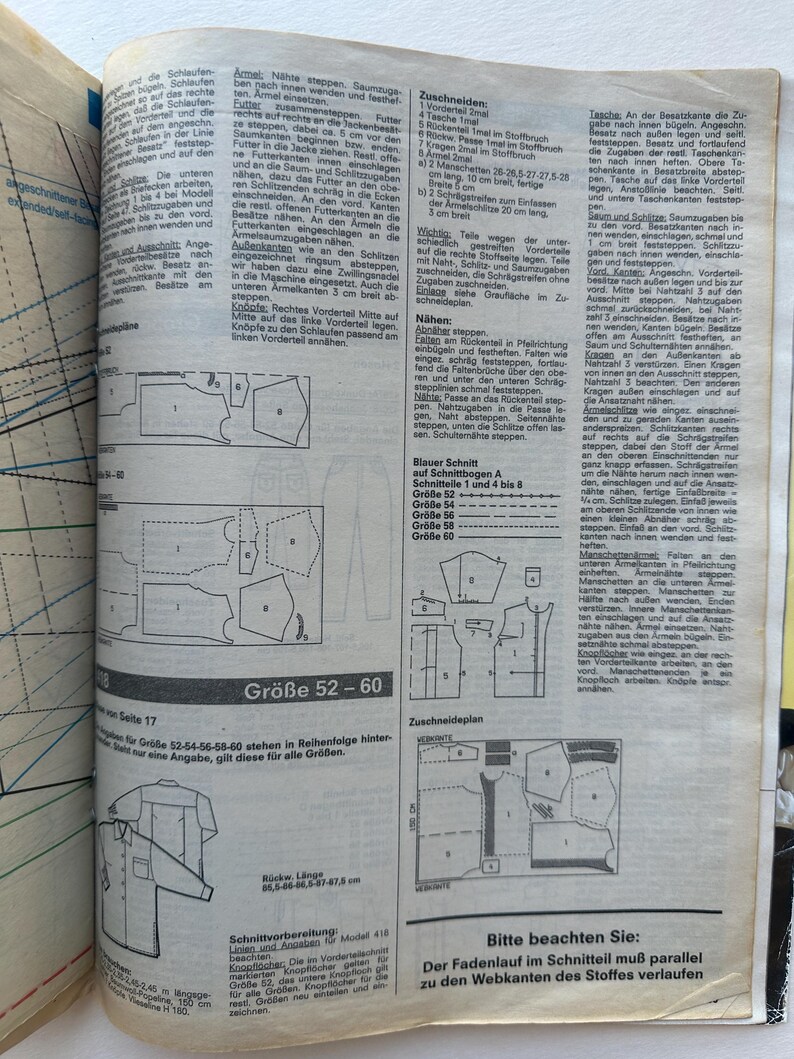 Vintage Burda Sewing Pattern Magazine: Fall/winter 1995, Full Figures ...