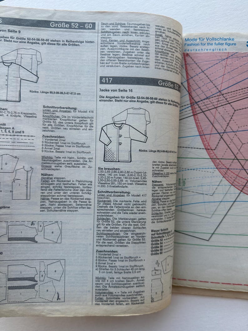 Vintage Burda Sewing Pattern Magazine: Fall/winter 1995, Full Figures ...