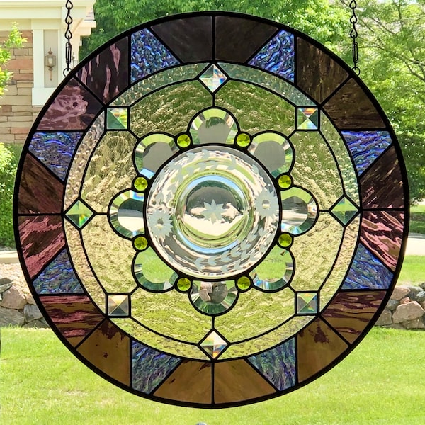 Stained Glass Round - Etsy