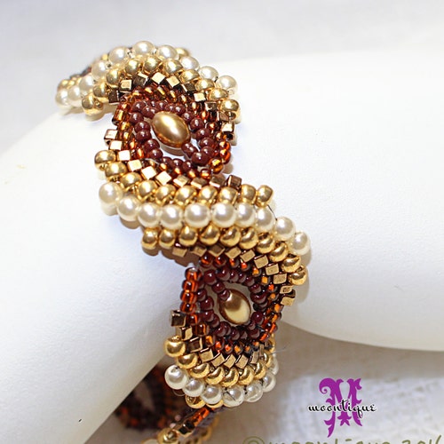 Beading Tutorial Beaded Barely Wavy Bracelet Pattern - Etsy