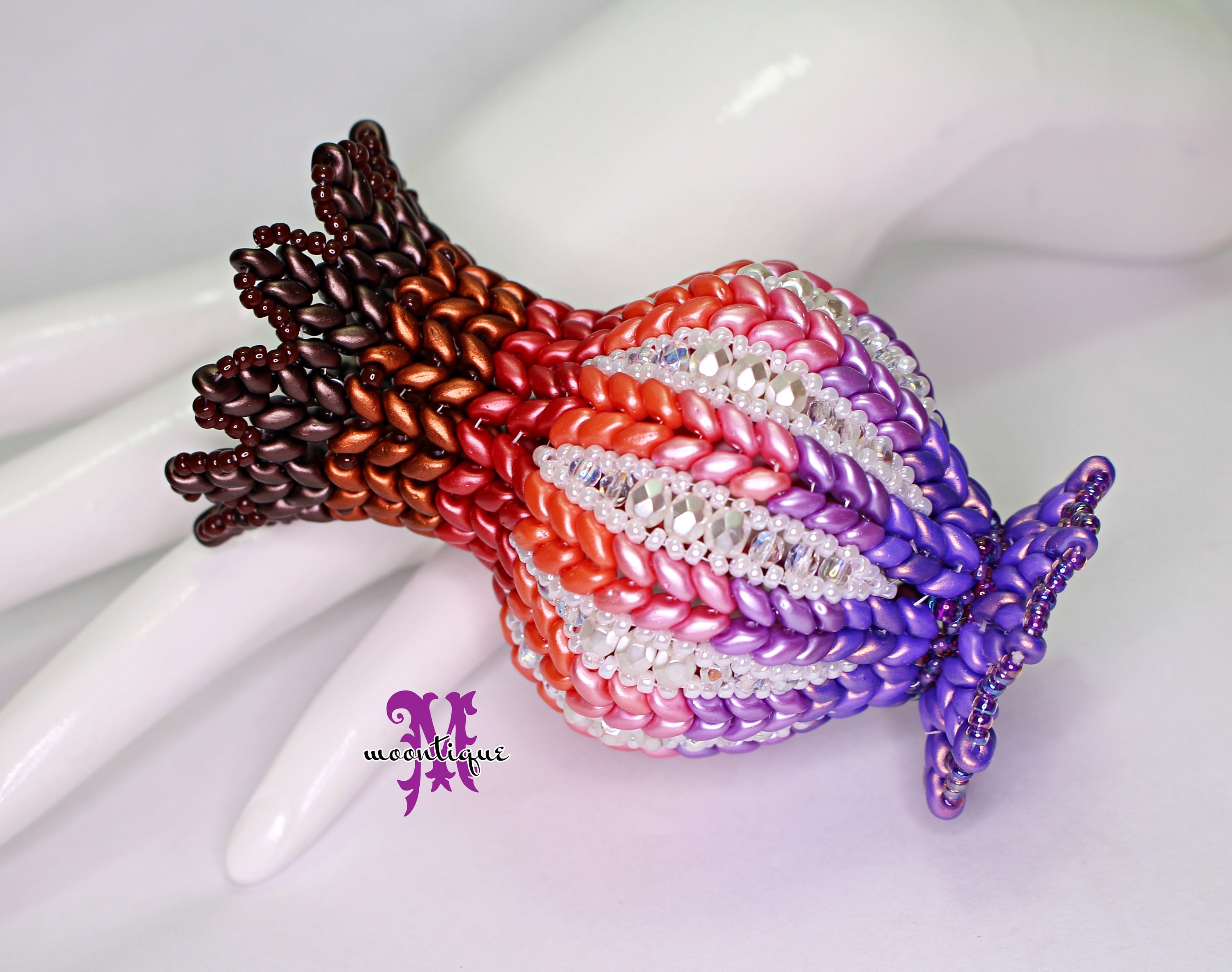 Beaded Vase in Sunset Themed Tutorial - Etsy