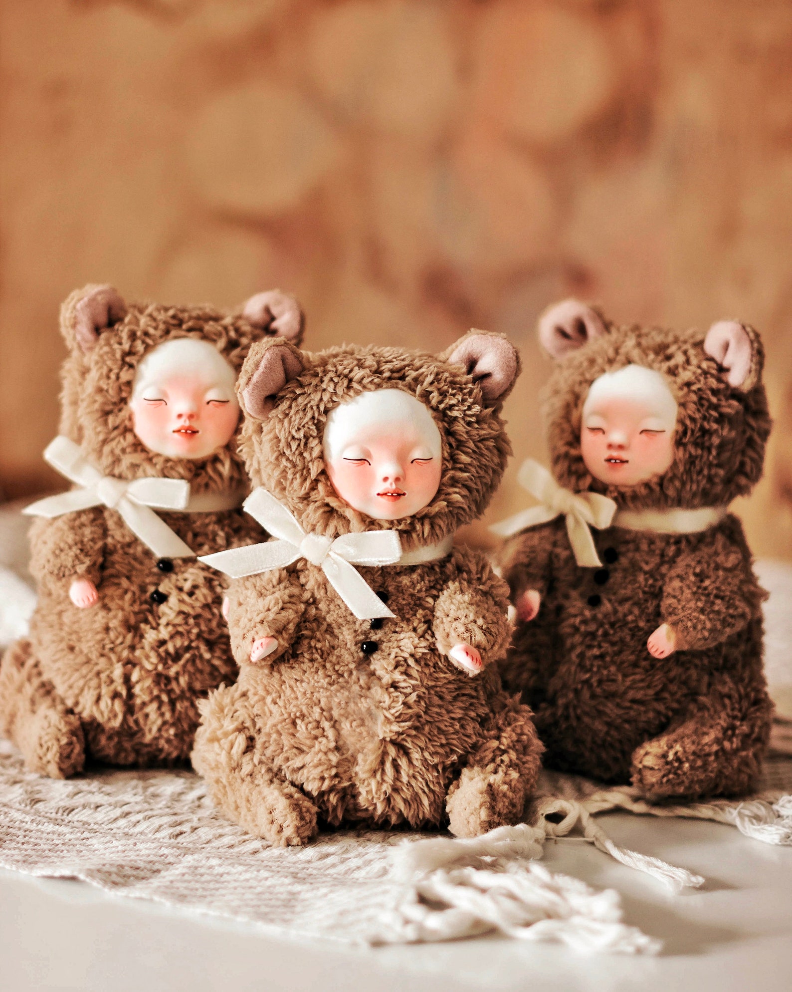 Artist Teddy Bear Art Doll With a Sculpted Face / - Etsy