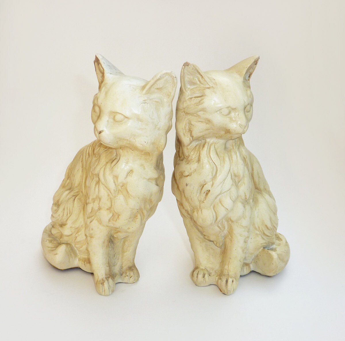 Pair of Old Chalk-ware Plaster Cats - Etsy