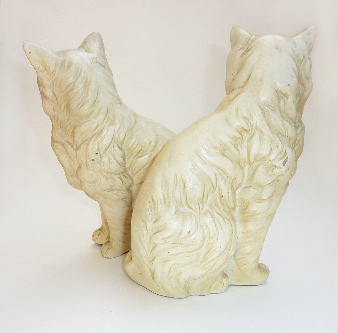 Pair of Old Chalk-ware Plaster Cats - Etsy