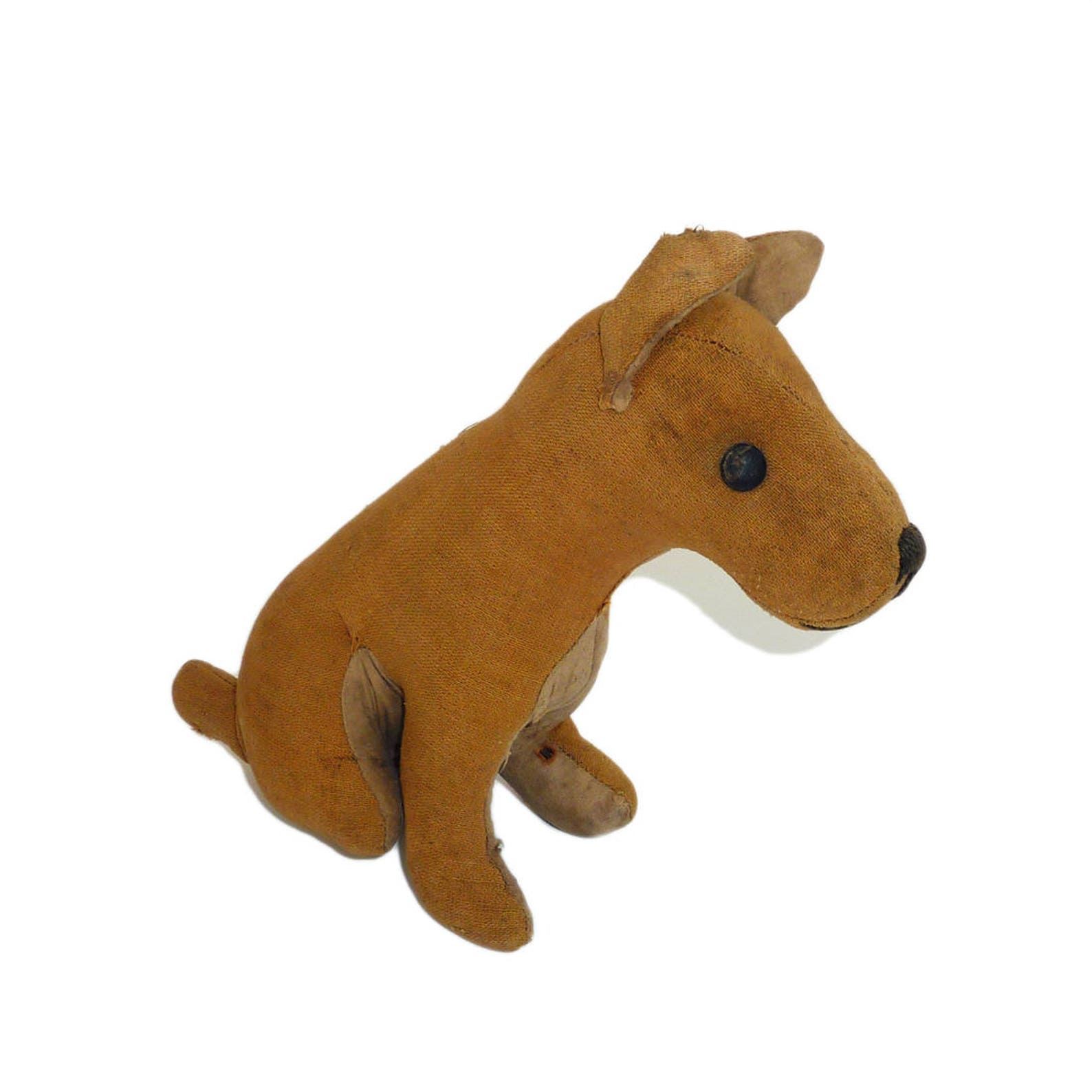 Vintage Seated Dog Soft Toy Circa 1950 - Etsy