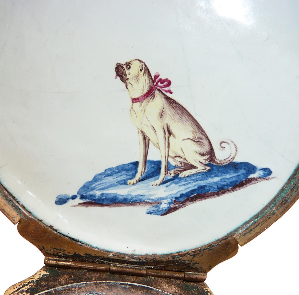 Georgian Enamel Patch Box Decorated With Forget Me Nots and Roses, A ...