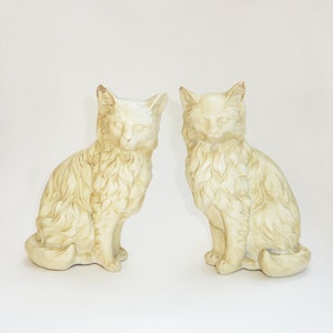 Pair of Old Chalk-ware Plaster Cats - Etsy