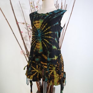 Reversible Tie Dye Pixie Top – Fairy Boho Wrap Shirt – Wear Front or ...