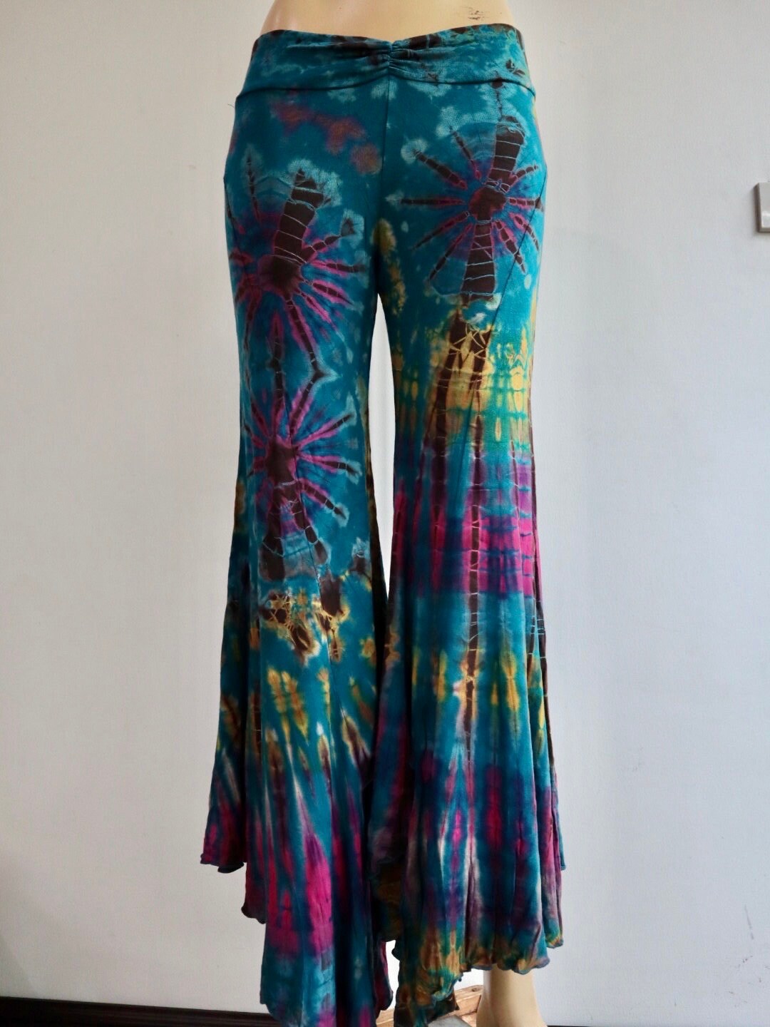 Wide Flare Tie Dye Purple Bell Bottoms Flared Trousers - Etsy