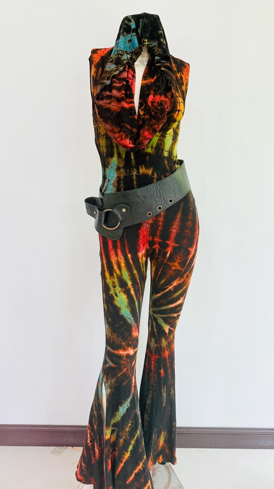 TIE DYE JUMPSUIT, Festival Hippie Jumper, Hippie Jumpsuit, Handmade Tie ...