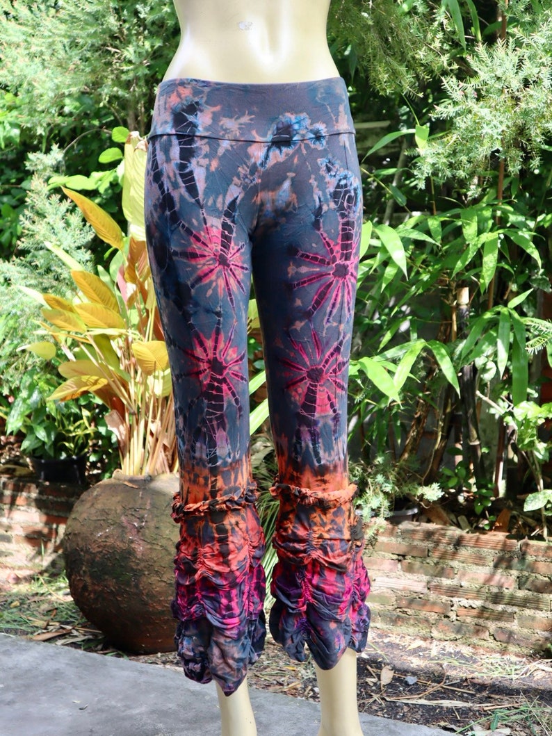 Ruffle Bell Bottoms Tie Dye Steampunk Festival Pants - Etsy