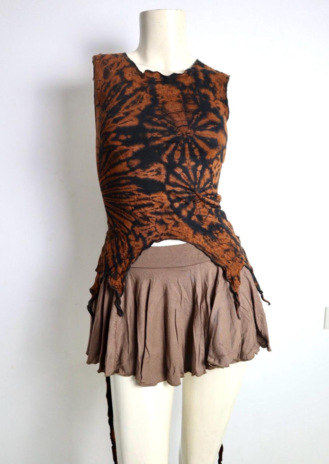 Reversible Tie Dye Pixie Top – Fairy Boho Wrap Shirt – Wear Front or ...