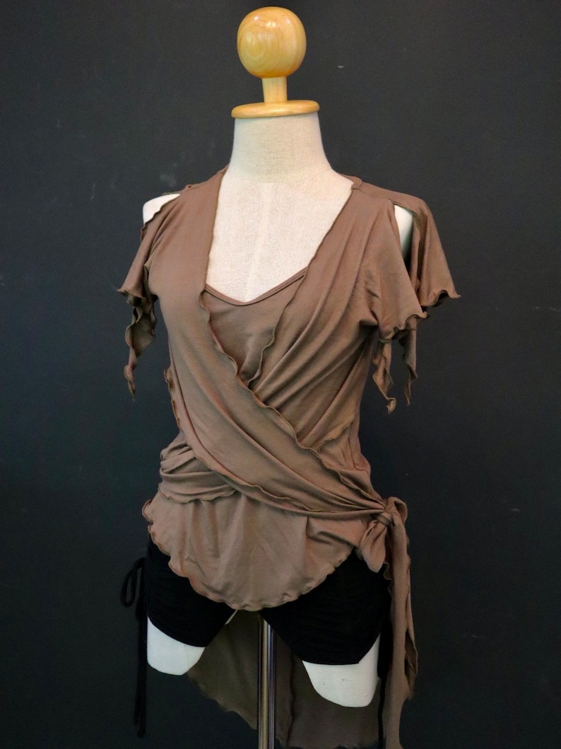 Women Wrap Top ~asymmetric~natural Hippie~goa Psy Tance Wear~gypsy ...