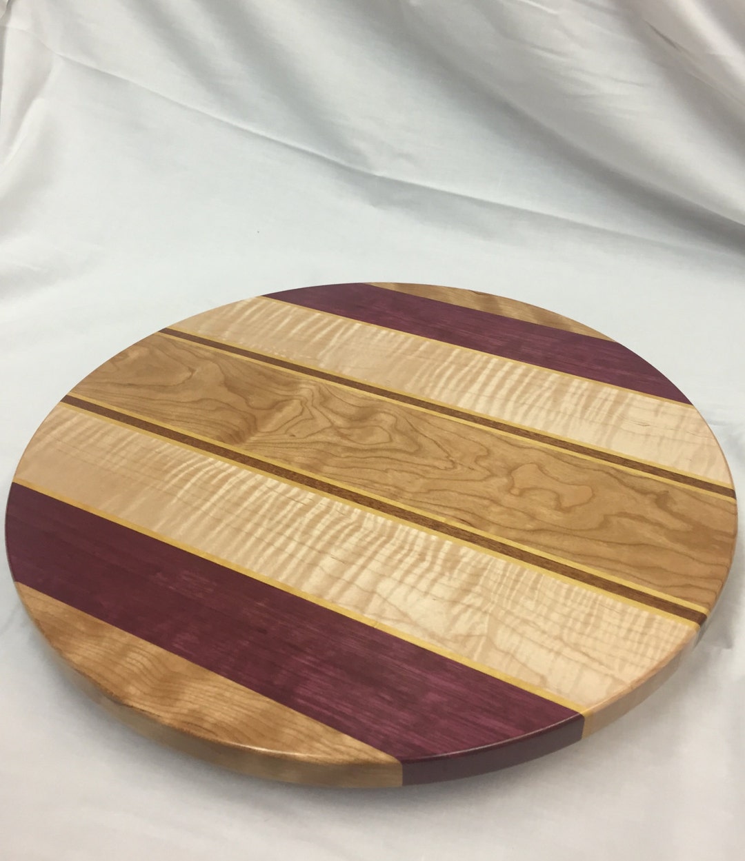 Purple Heart and Curly Maple Lazy Susan 16" - Etsy