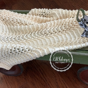 Knitting Pattern - Chunky Knit Blanket //the Wave// Chunky Throw ...