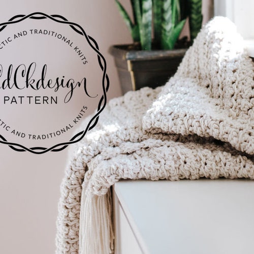 Crochet Pattern//chunky Crochet Throw Blanket Ribbed Chunky - Etsy
