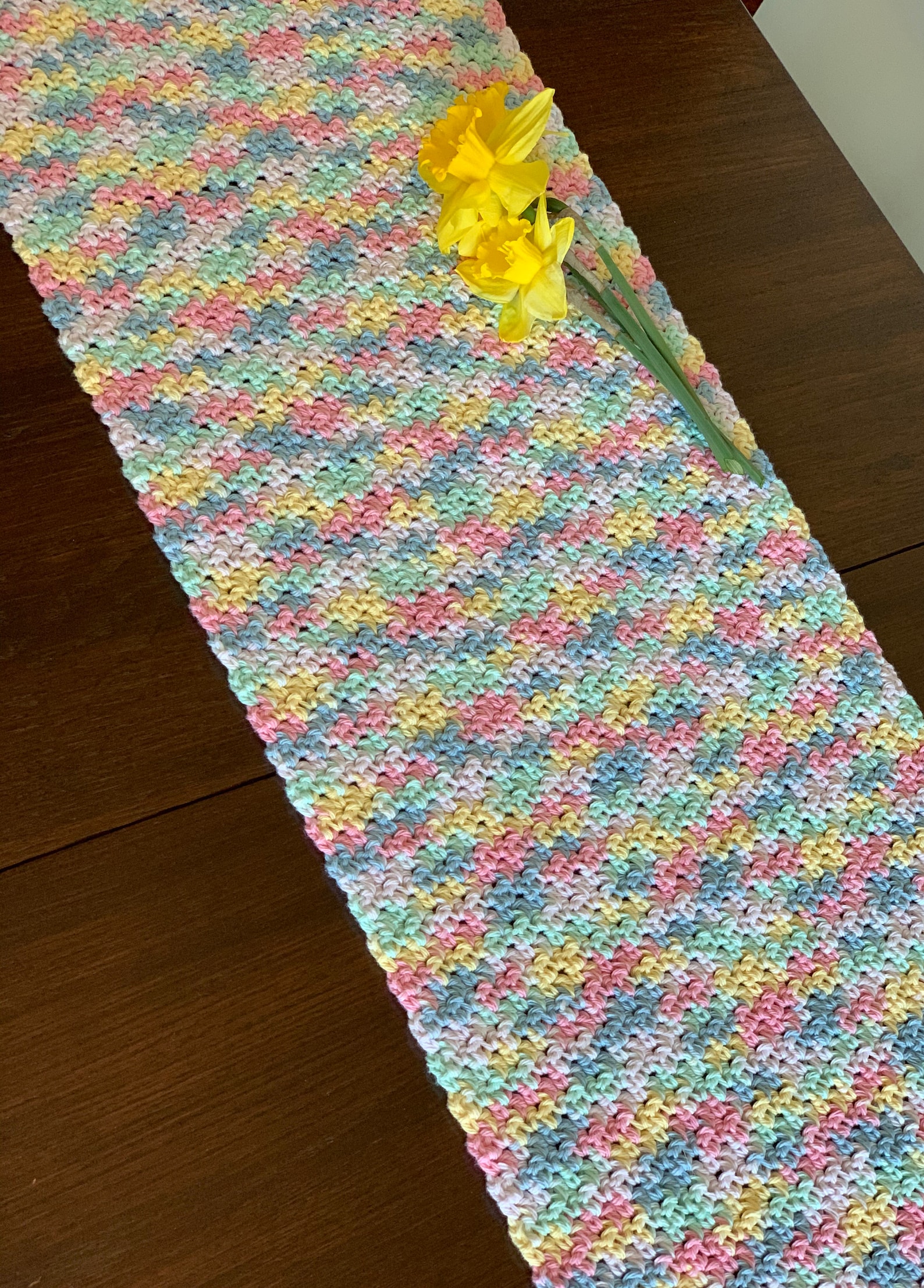 CROCHET PATTERN Cotton Farmhouse Table Runner/eco Friendly Table Cloth ...