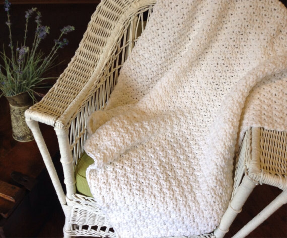 Crochet Pattern//chunky Throw Blanket - French Country Throw Blanket ...