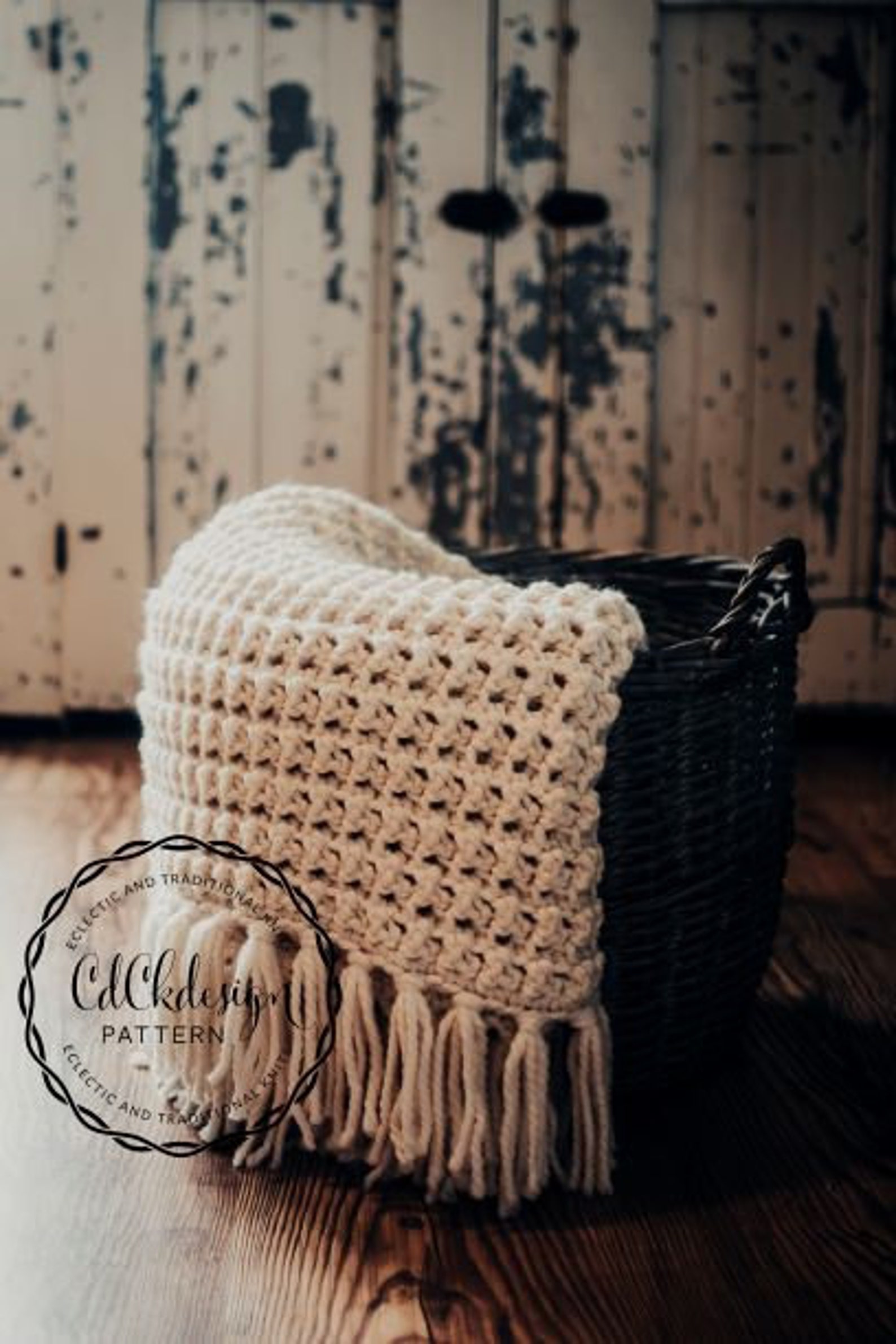 CROCHET PATTERN // Chunky Crochet Blanket Throw - Crochet Blanket ...