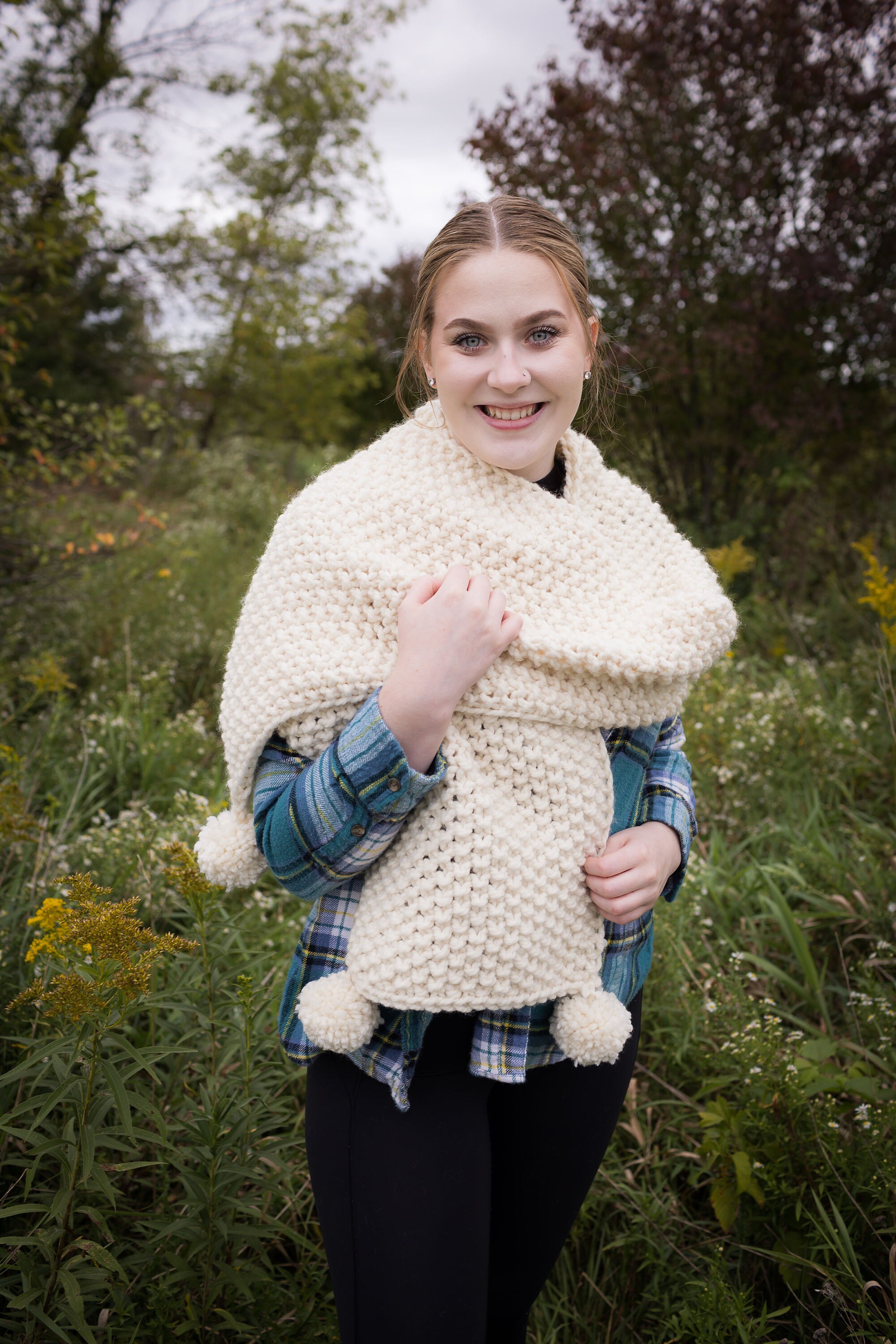 KNITTING PATTERN Chunky Knit Scarf Giant Scarf Open Ended | Etsy