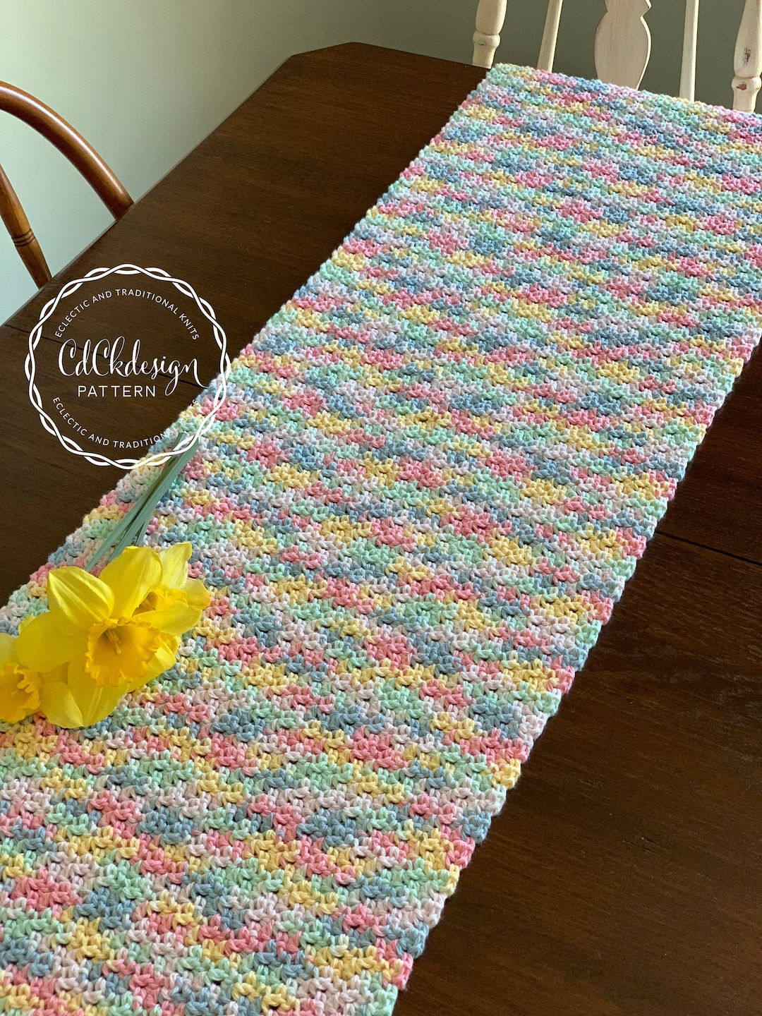 CROCHET PATTERN Cotton Farmhouse Table Runner/eco Friendly Table Cloth ...