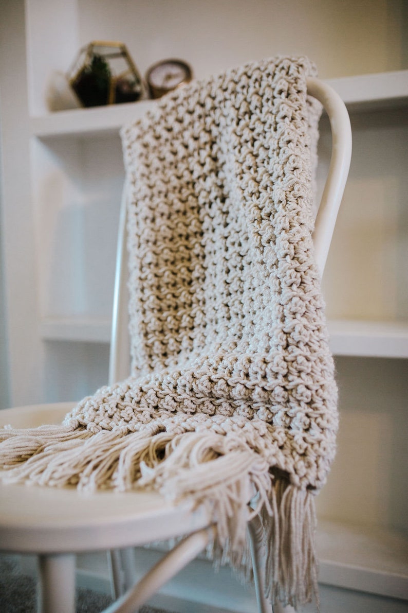 Crochet Pattern//chunky Crochet Throw Blanket Ribbed Chunky - Etsy