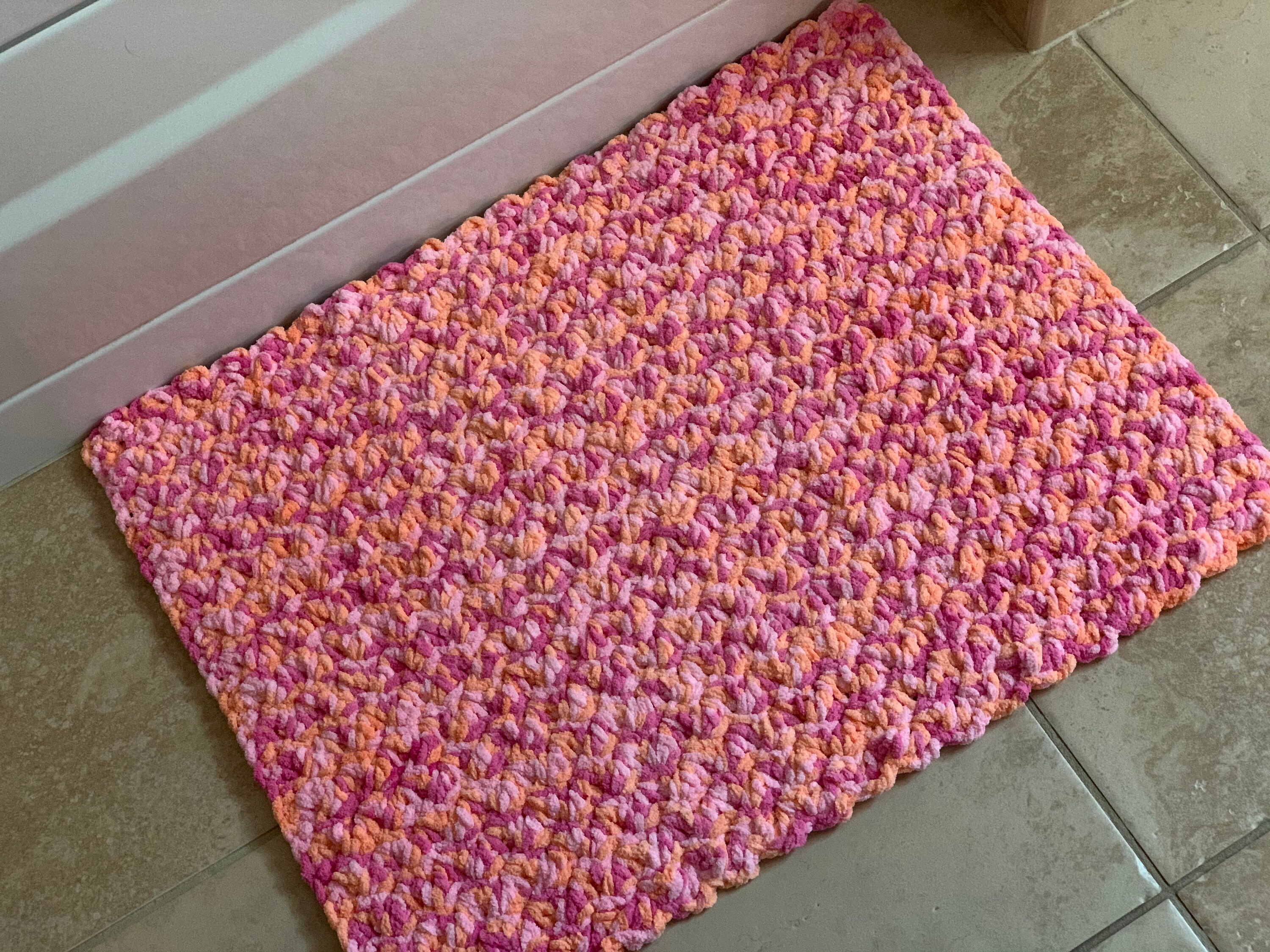 Crochet Pattern Easy Bath Mat Crochet Pattern Bath Mat | Etsy