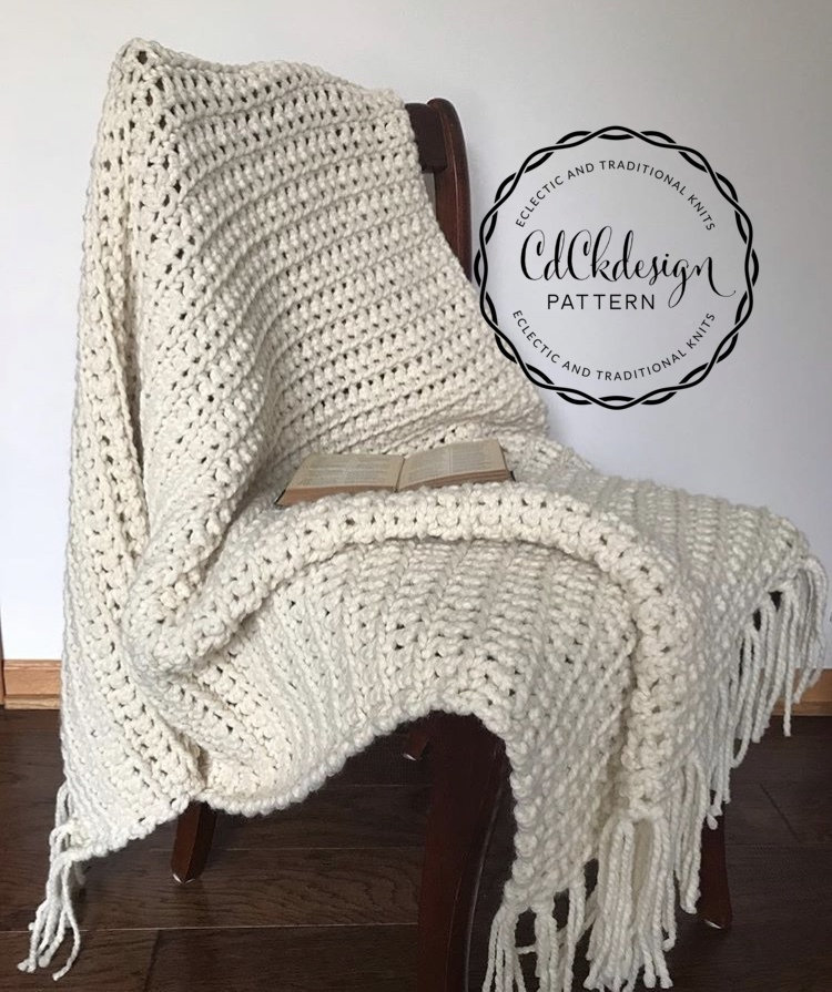 Crochet Pattern//chunky Crochet Throw Blanket Ribbed Chunky - Etsy
