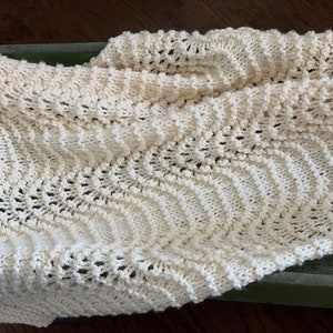 Knitting Pattern - Chunky Knit Blanket //the Wave// Chunky Throw ...