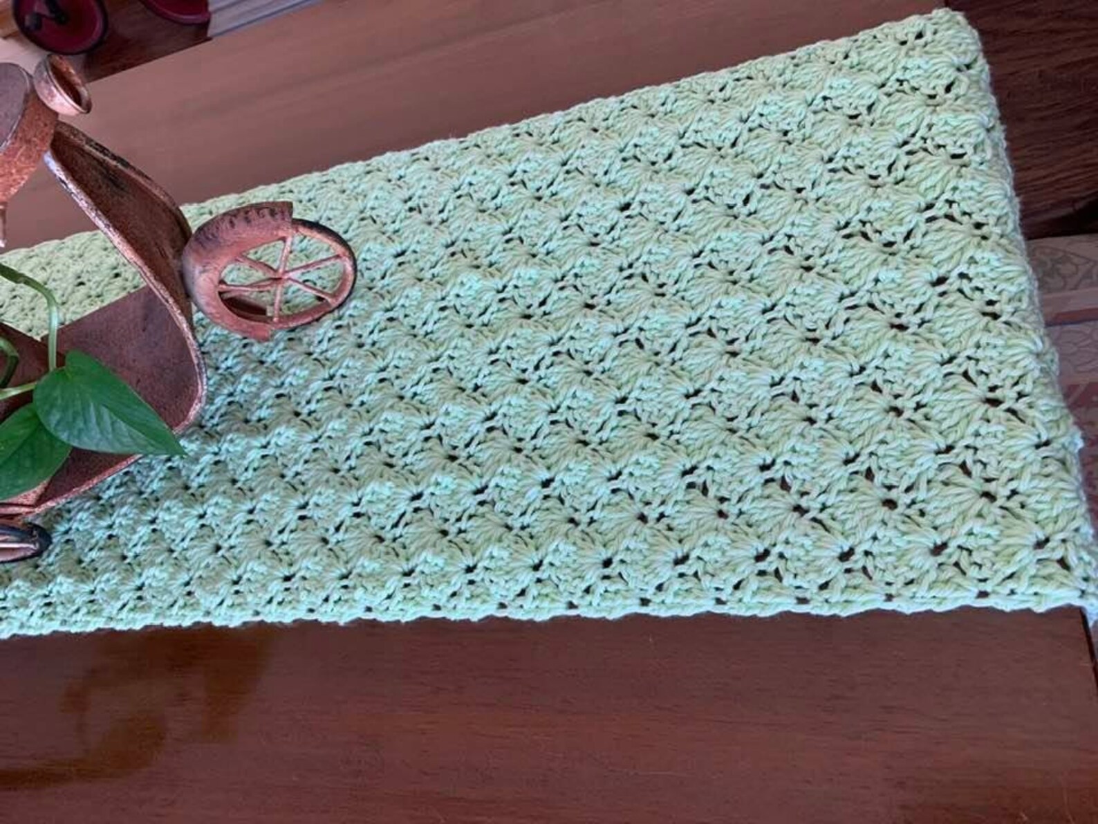 CROCHET PATTERN Cotton Farmhouse Table Runner/eco Friendly Table Cloth ...