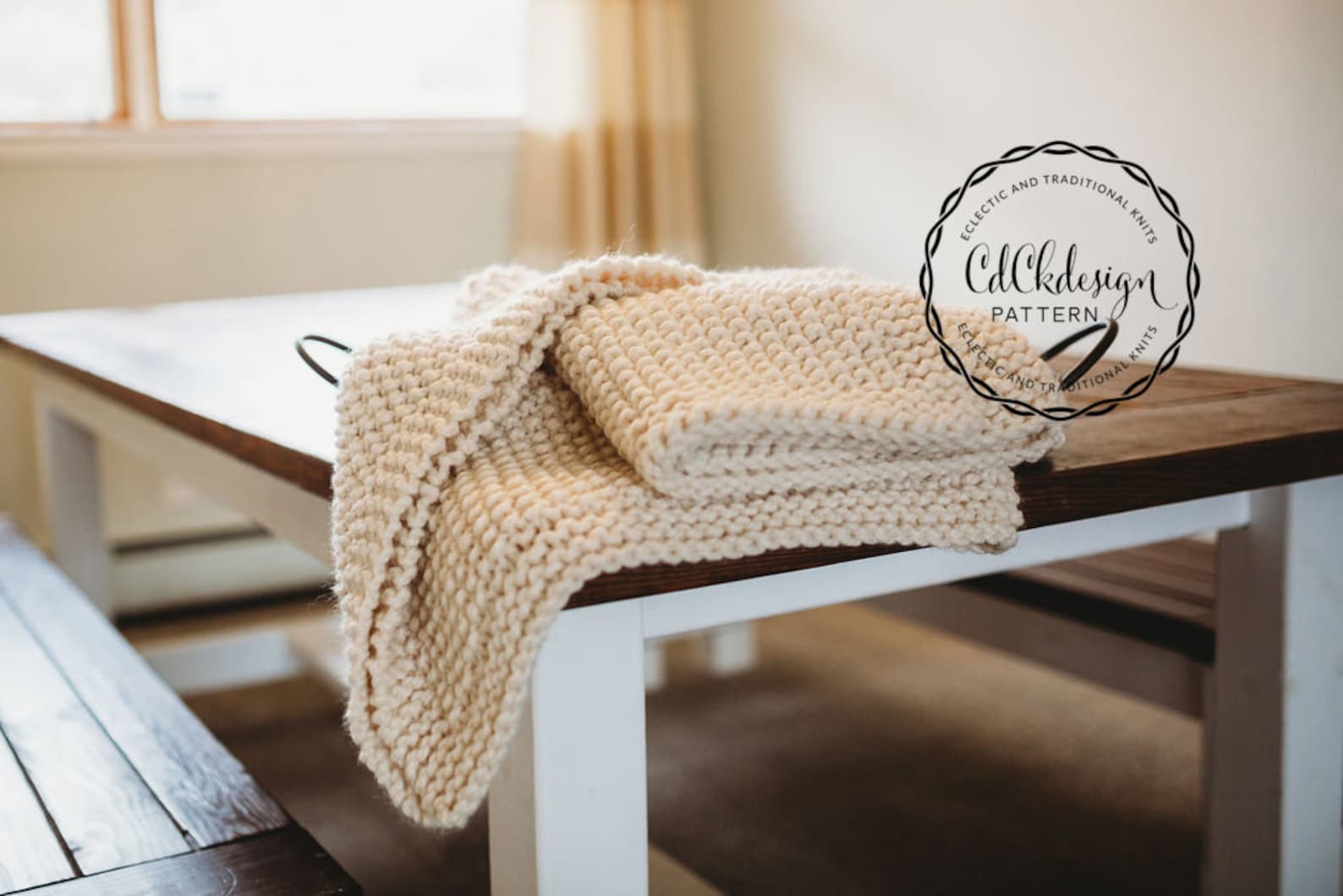 KNIT PATTERN - Chunky Knit Blanket Throw - Soft and Squishy Texture ...