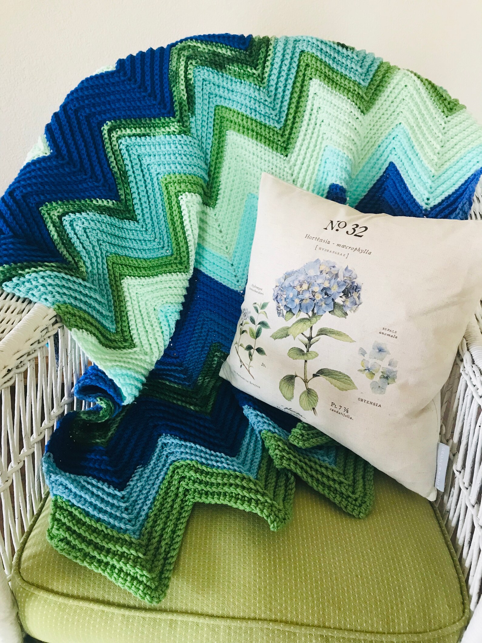 Crochet Pattern Chevron Blanket Throw THE SCRAPGHAN - Etsy