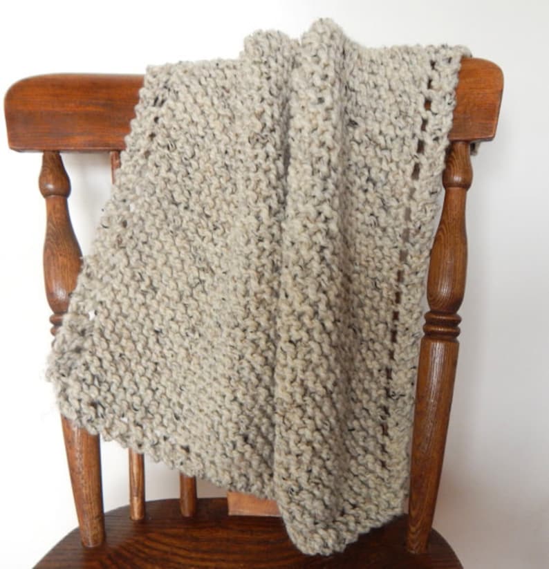 Knitting Pattern - Chunky Knit Wool Baby Blanket - Baby Throw Blanket ...