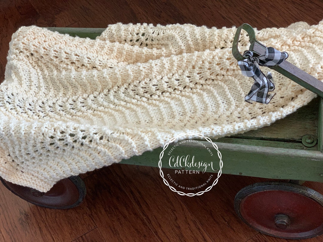 Knitting Pattern - Chunky Knit Blanket //the Wave// Chunky Throw ...