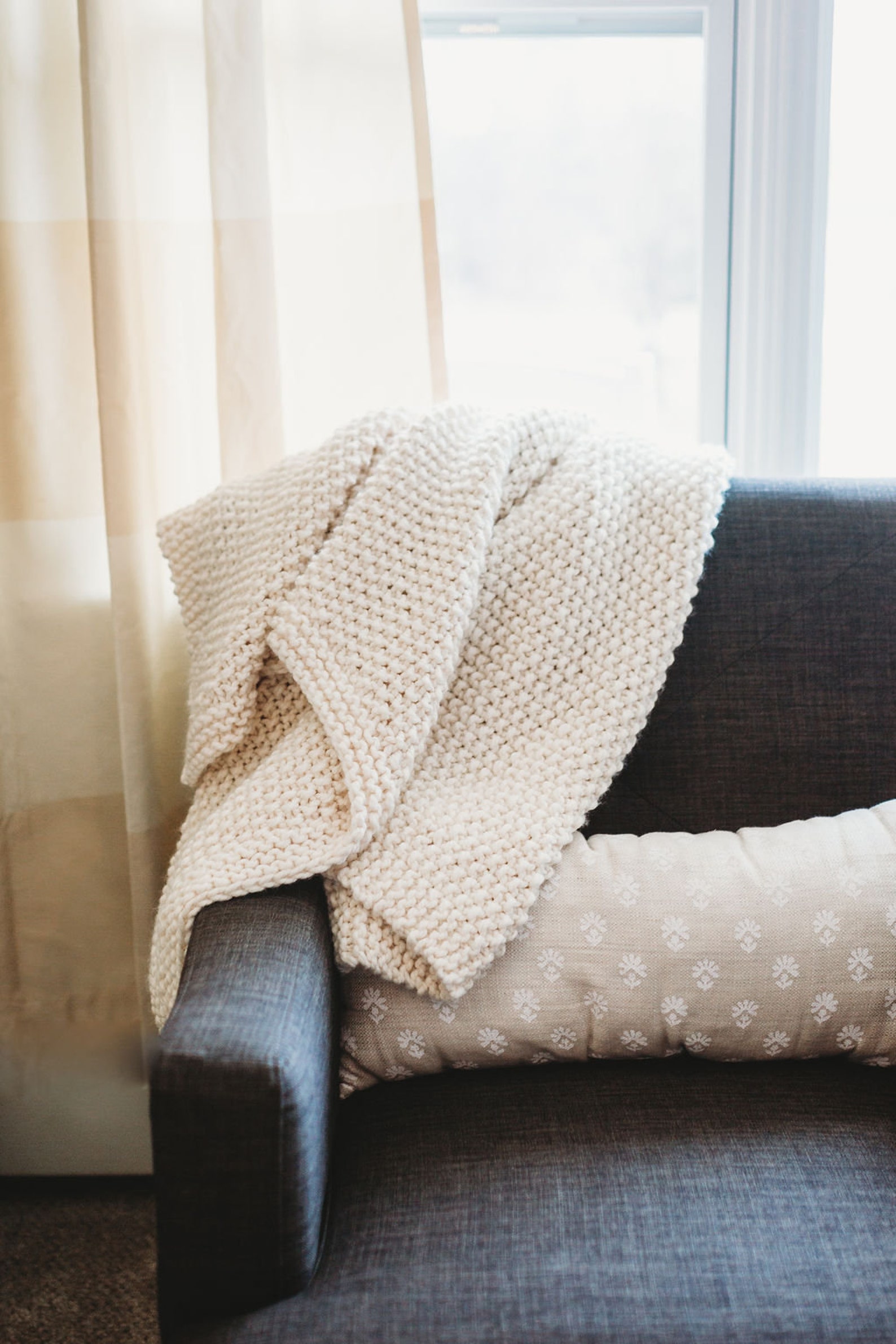 KNIT PATTERN - Chunky Knit Blanket Throw - Soft and Squishy Texture ...