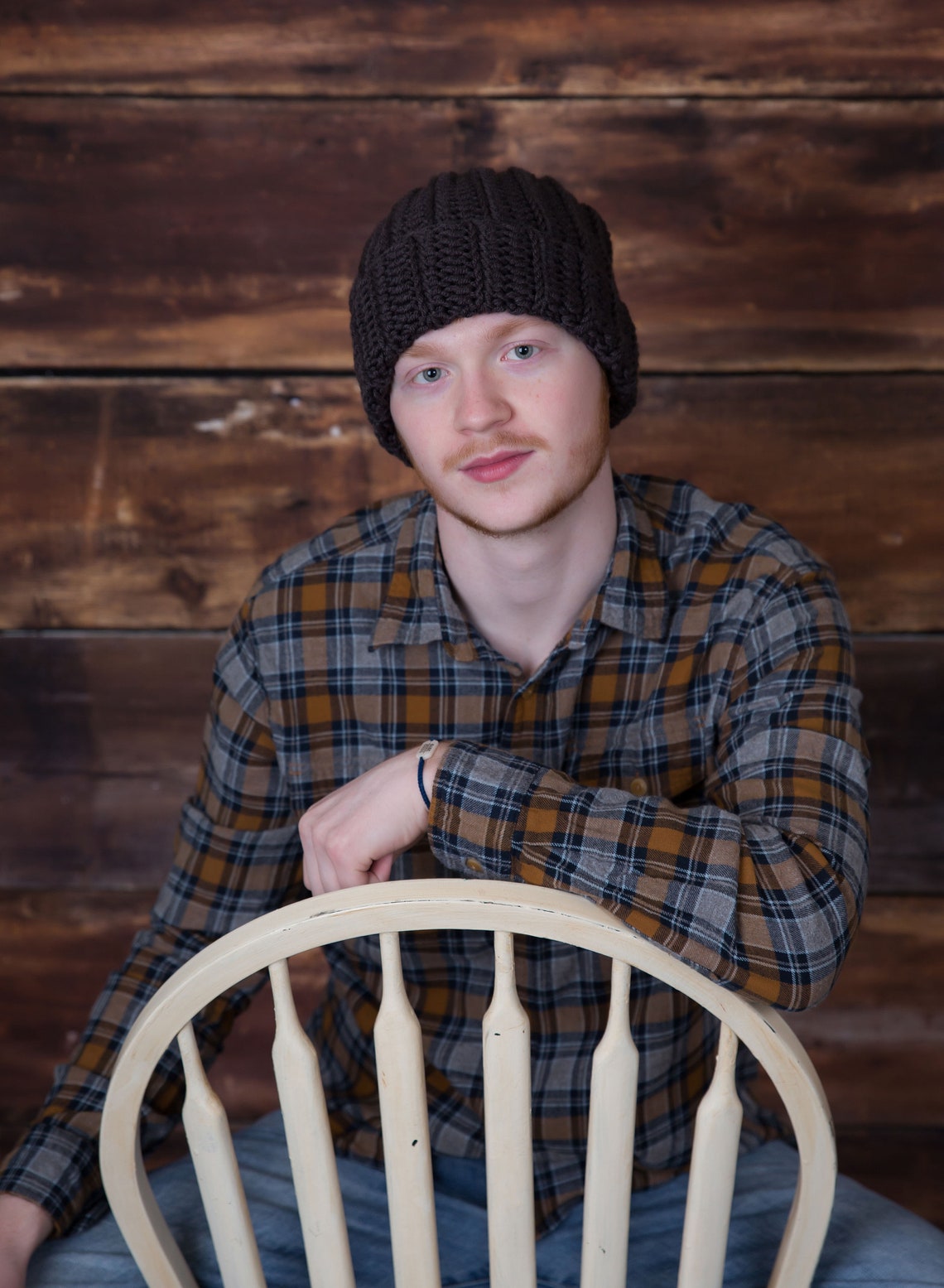 Chunky Knit Fold-Over Beanie Hat/Cuffed Beanie/Handmade | Etsy