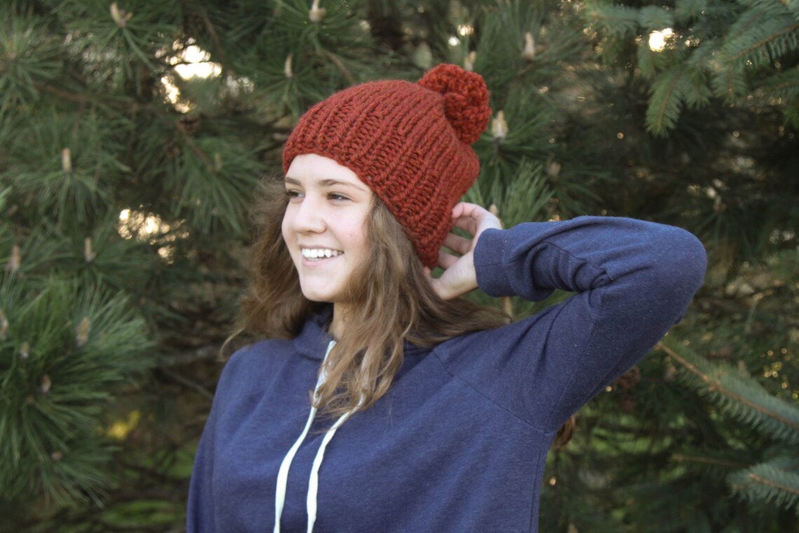 Knitting Pattern / Chunky Knit Hat / Ribbed Knit Toque Beanie - Etsy
