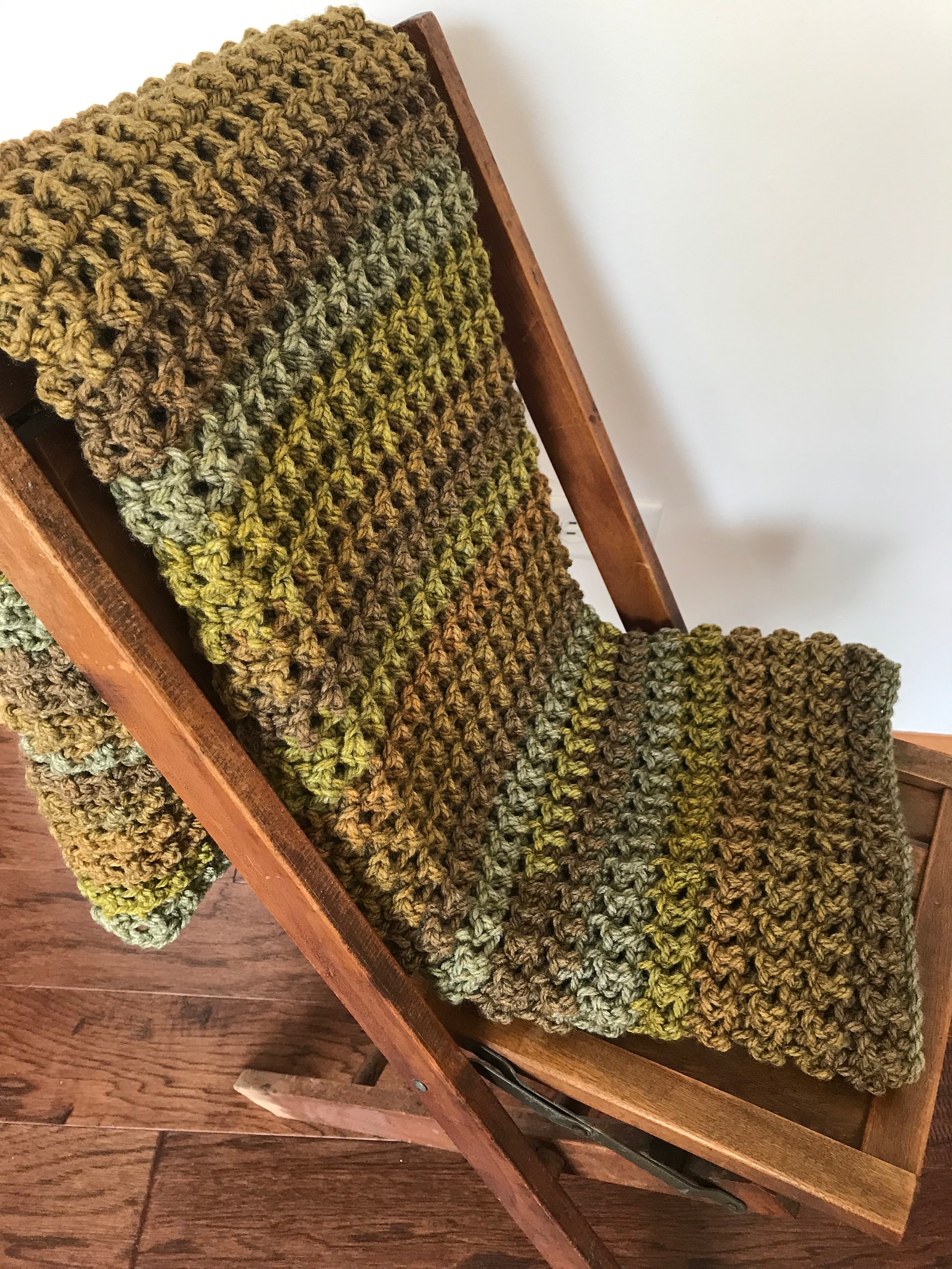 CROCHET PATTERN // Chunky Crochet Blanket Throw - Crochet Blanket ...