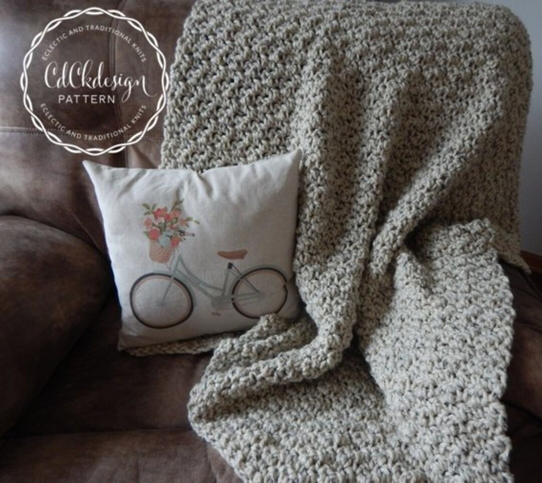 Crochet Pattern//chunky Crochet Throw Blanket - Chunky Crochet Blanket ...
