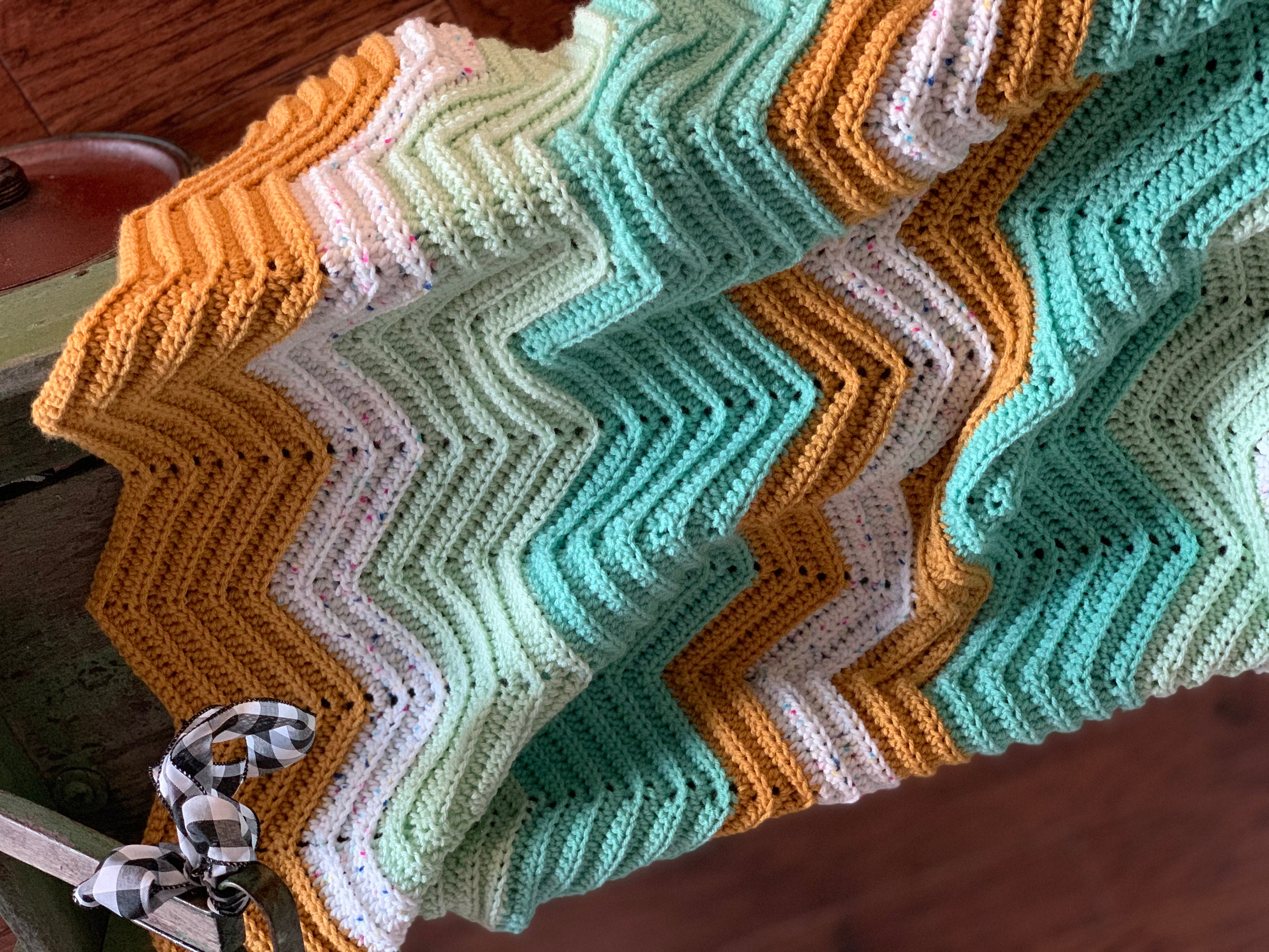 Crochet Pattern - Crochet Chevron Throw - Chevron Crib Blanket ...