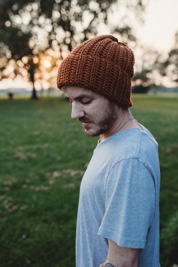 Chunky Knit Fold-over Beanie Hat/cuffed Beanie/handmade - Etsy