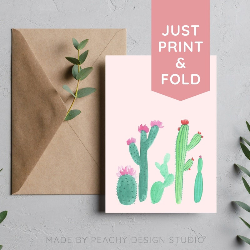 Cactus Greeting Card - Etsy
