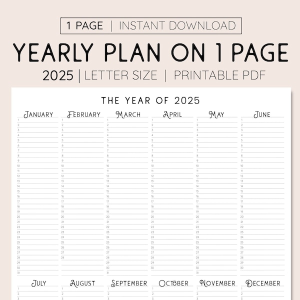 Year at a Glance - Etsy