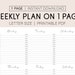 Week at A Glance, INSTANT DOWNLOAD, Weekly Overview, Printable Calendar ...