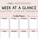 Pink Gingham Weekly Planner: Monday Start (PDF File) - Etsy