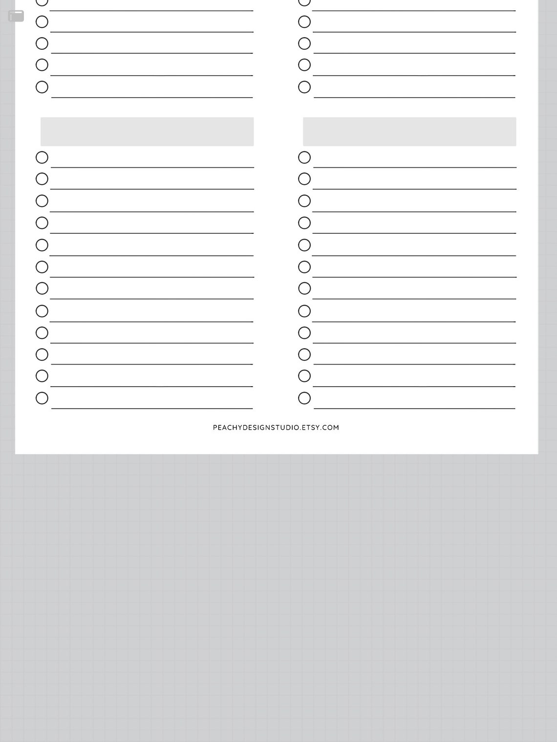 Blank Checklist Printable, INSTANT DOWNLOAD PDF, to Do Lists, Task ...