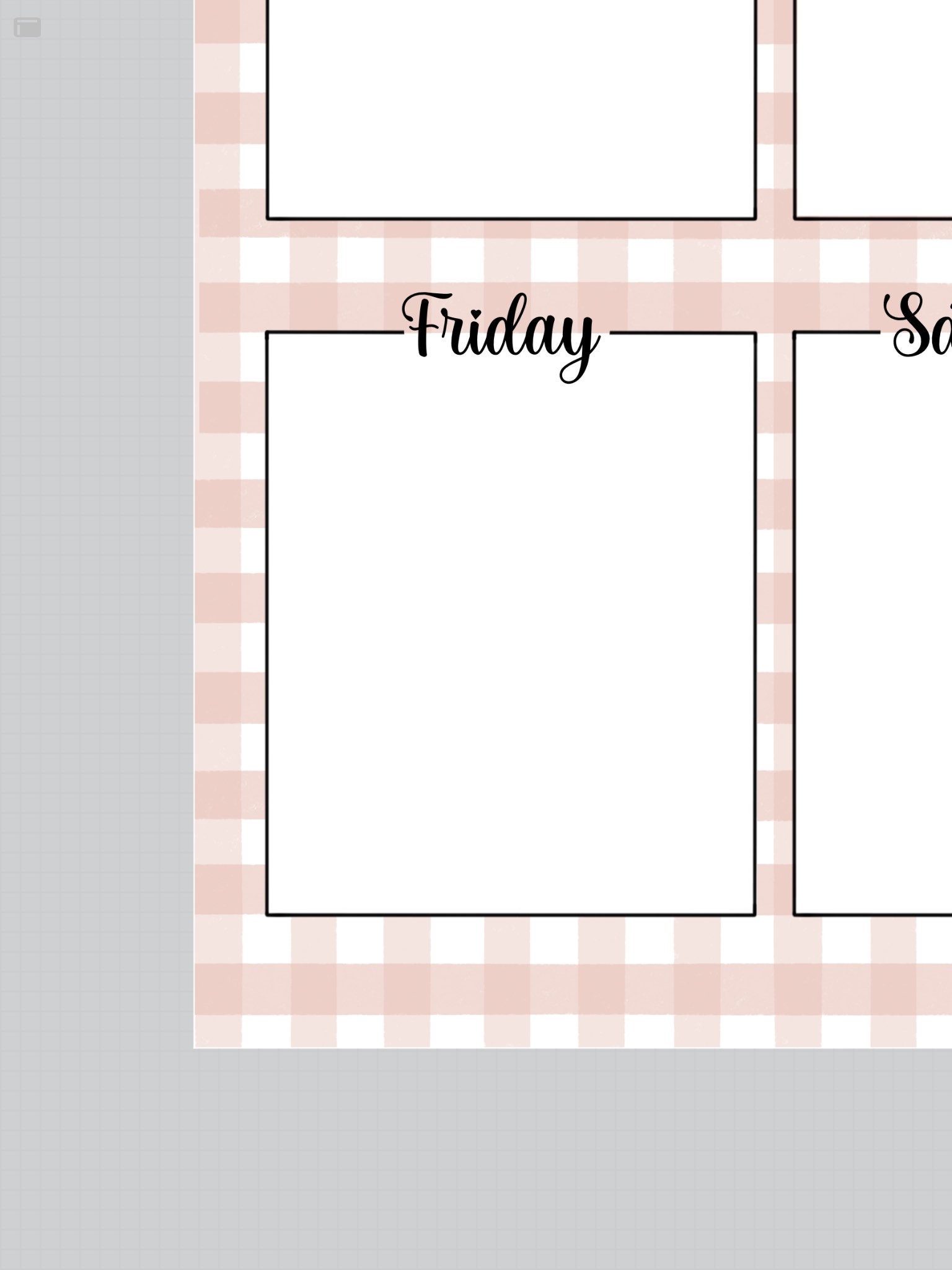 Week at A Glance Planner Printable, Instant Download PDF File, Pink ...