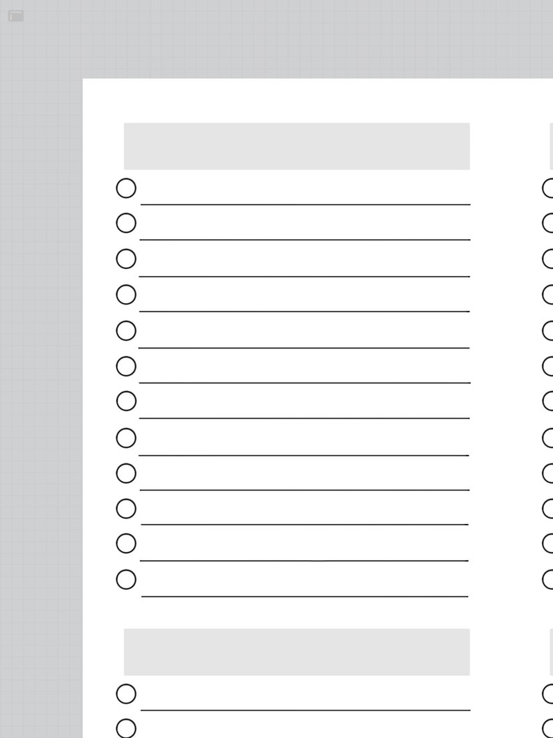 Blank Checklist Printable INSTANT DOWNLOAD PDF to Do Lists - Etsy Canada