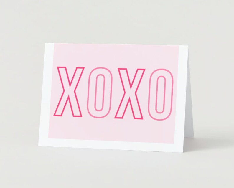 PRINTABLE Blank Valentines Day Greeting Card | XOXO Blank Card | Print ...