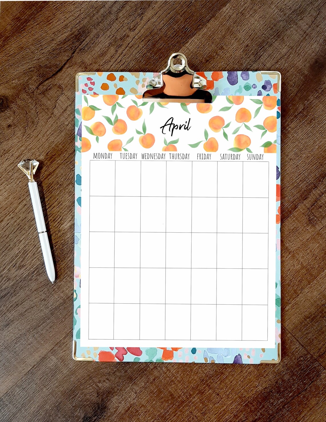 Monthly Calendars Any Year Digital Download, INSTANT DOWNLOAD, Monthly ...